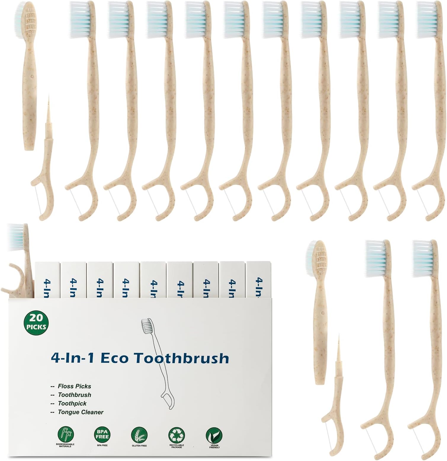 Amazon.com : Creative Smile Pre-Pasted Mini Disposable Toothbrush (25 ...