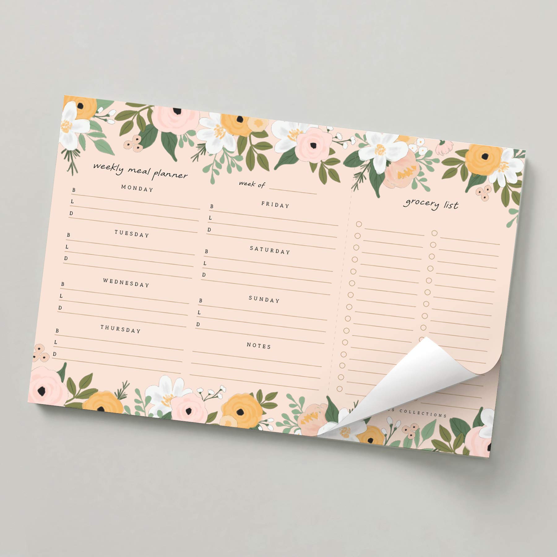 Buy Bliss Collections Magnetic Meal Planner Notepad, 50 Sheets ...