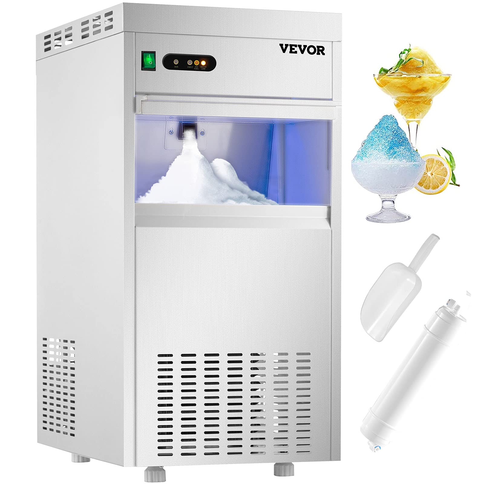 Snapklik.com : 110V Commercial Snowflake Ice Maker 132LBS/24H, ETL ...
