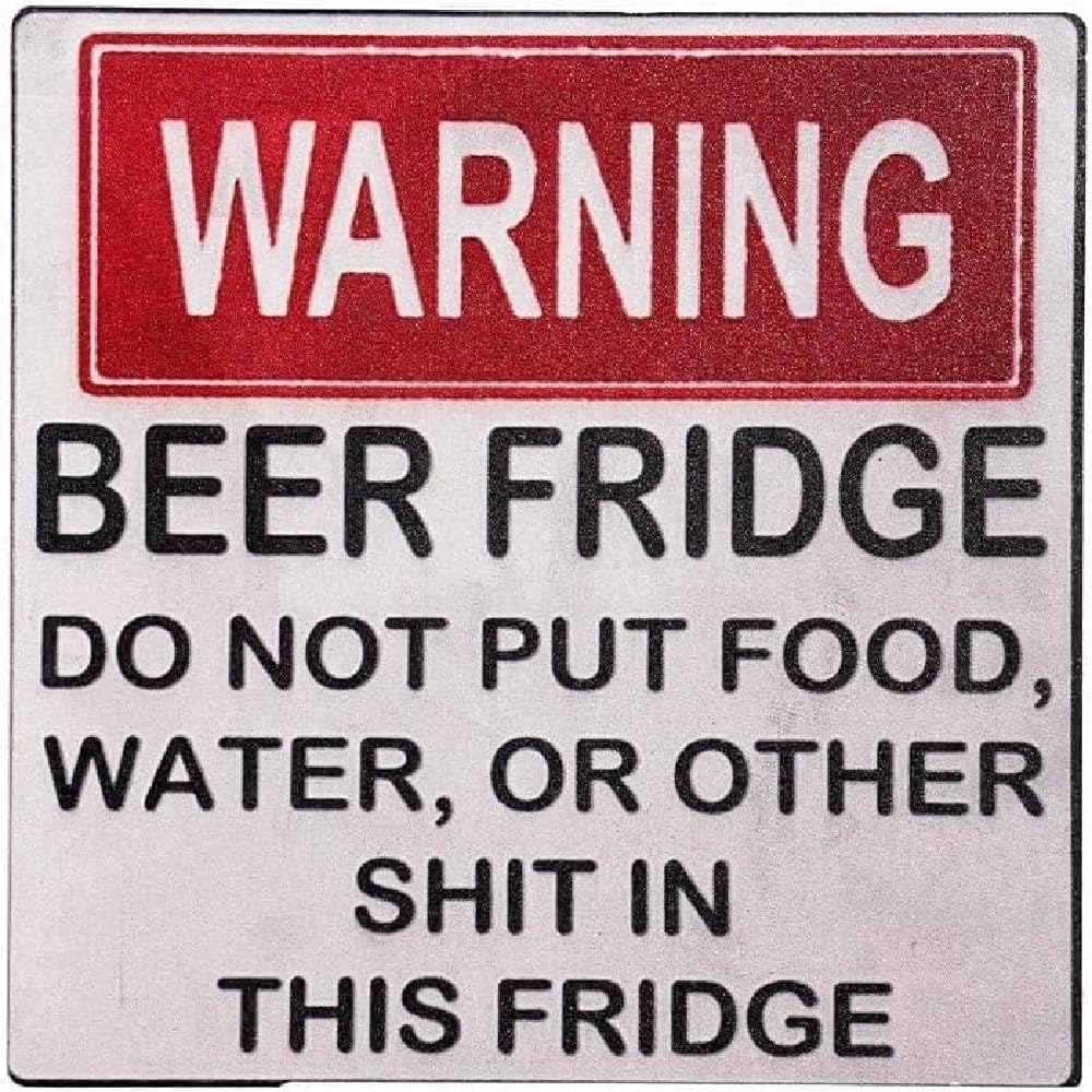 Amazon.com: Warning Beer Fridge Magnet, Funny Warning Sign Beer ...