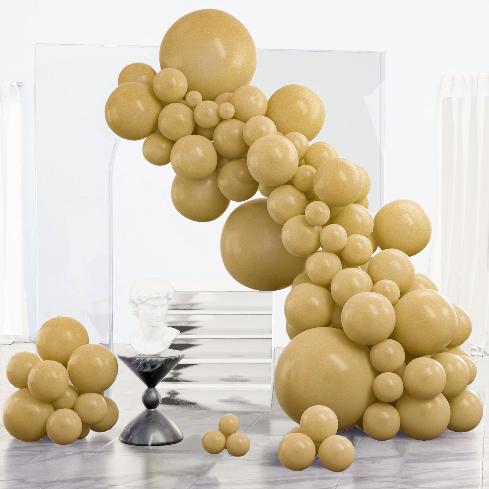 Amazon.com: PartyWoo Tan Balloons, 85 pcs Boho Tan Balloons Different ...