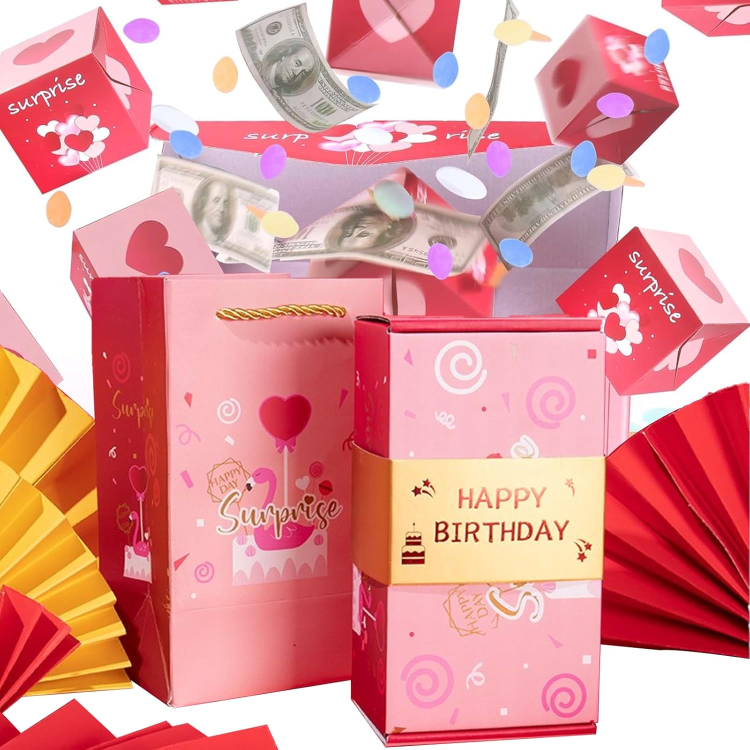 Amazon.com: Surprise Gift Box Explosion for Money, Surprise Gift Box ...
