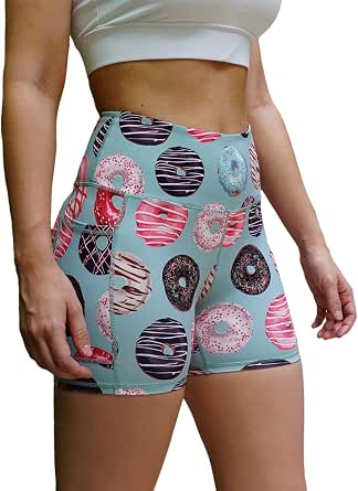 Muscles and Donuts Donut Shorts - Dusty Blue (Small) | Amazon.com