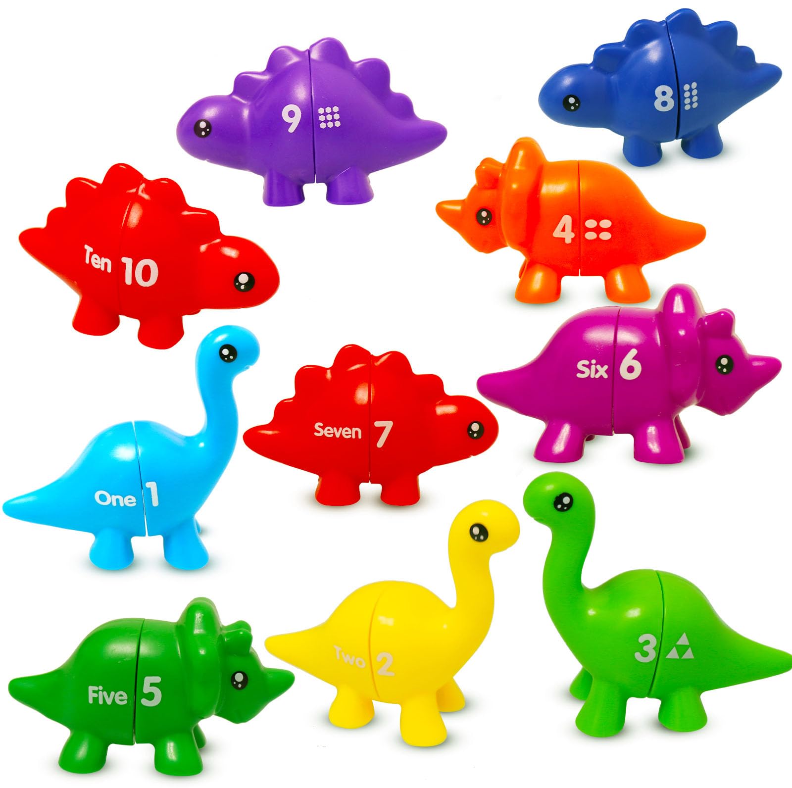 Amazon.com: Dinosaur Number Matching Toys for Kids - Educational ...