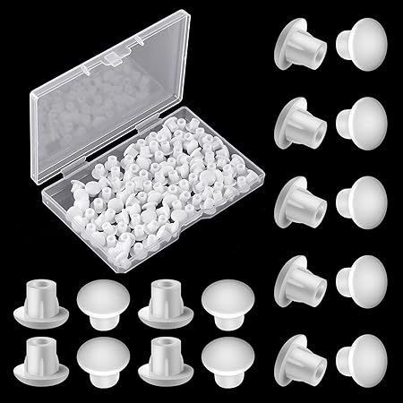 Amazon.com: Plastic Hole Plugs Round Button Plugs Screw Cap Drilling ...