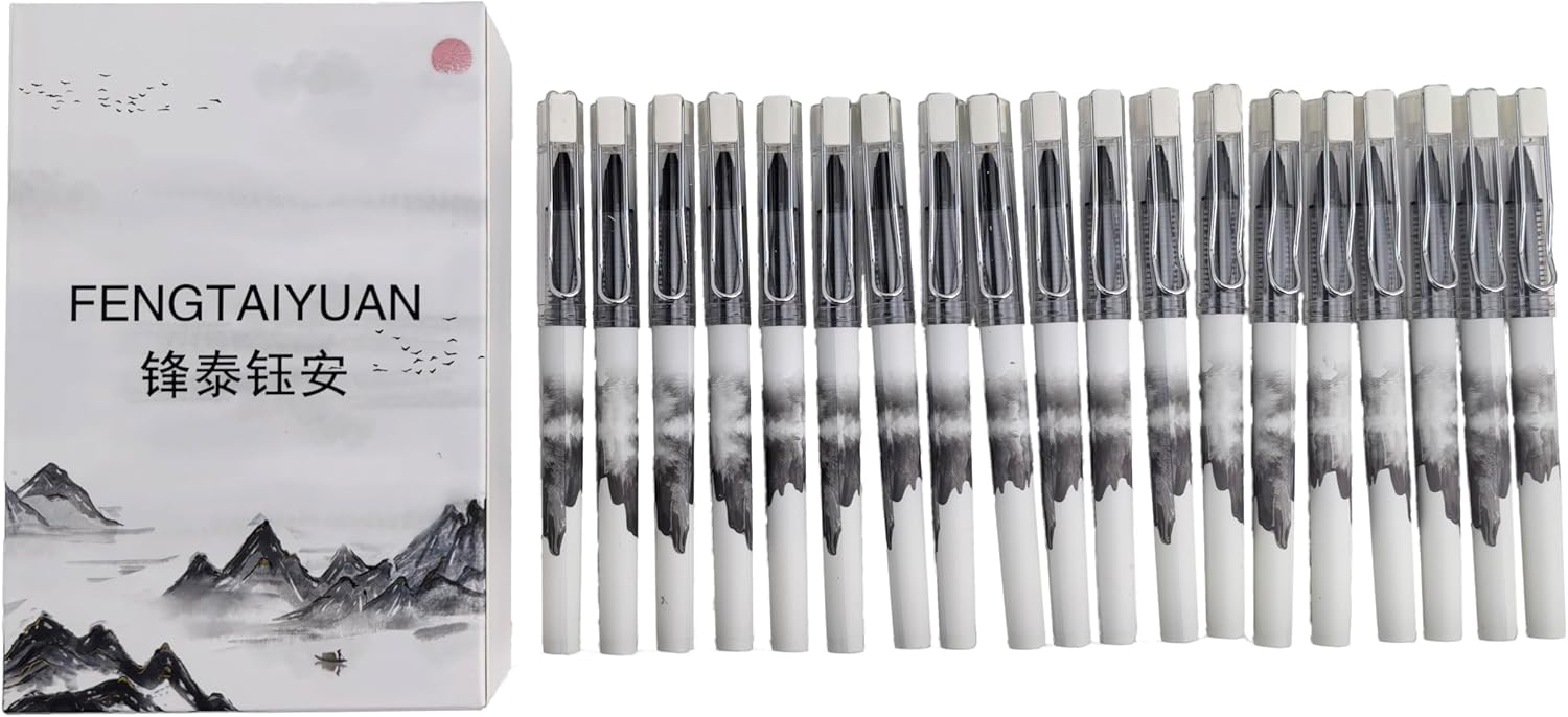 Amazon.com: Fengtaiyuan LQB05P18 Straight Liquid Ballpoint Pen - Black ...