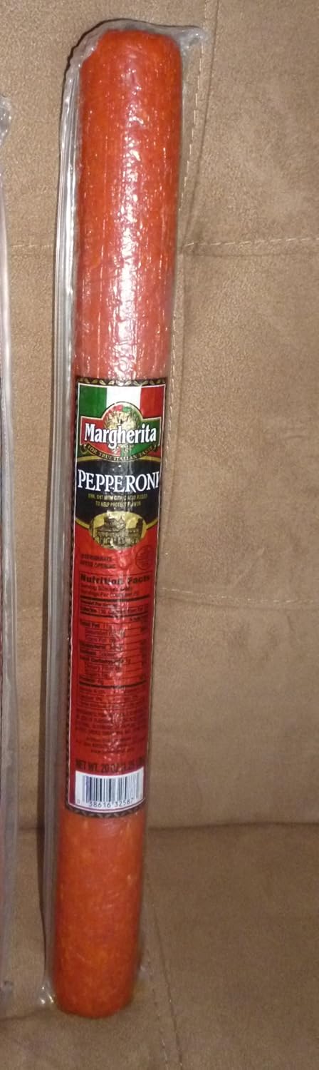Amazon.com: Margherita Brand VERY BEST Pepperoni HUGE 18" Stick, 1 1/2 ...