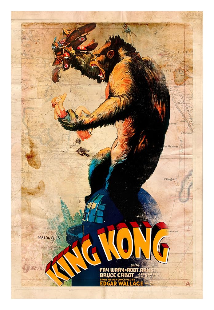 Amazon.com: Retro King Kong Poster 24x36 inches in size. - An Authentic ...