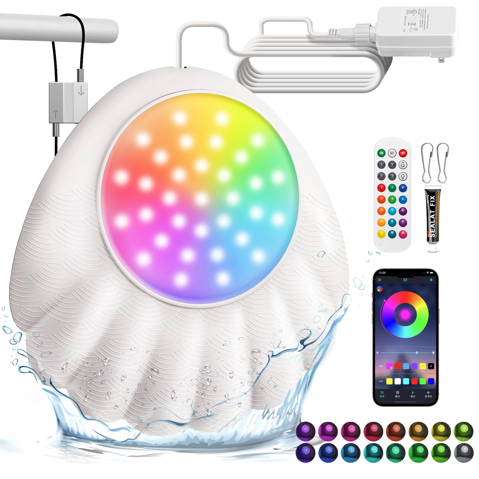 Snapklik.com : LOFTEK Pool Lights For Inground Above Ground Pools, 10W ...