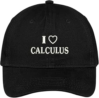 Trendy Apparel Shop I Love Calculus Embroidered Soft Cotton Low Profile ...
