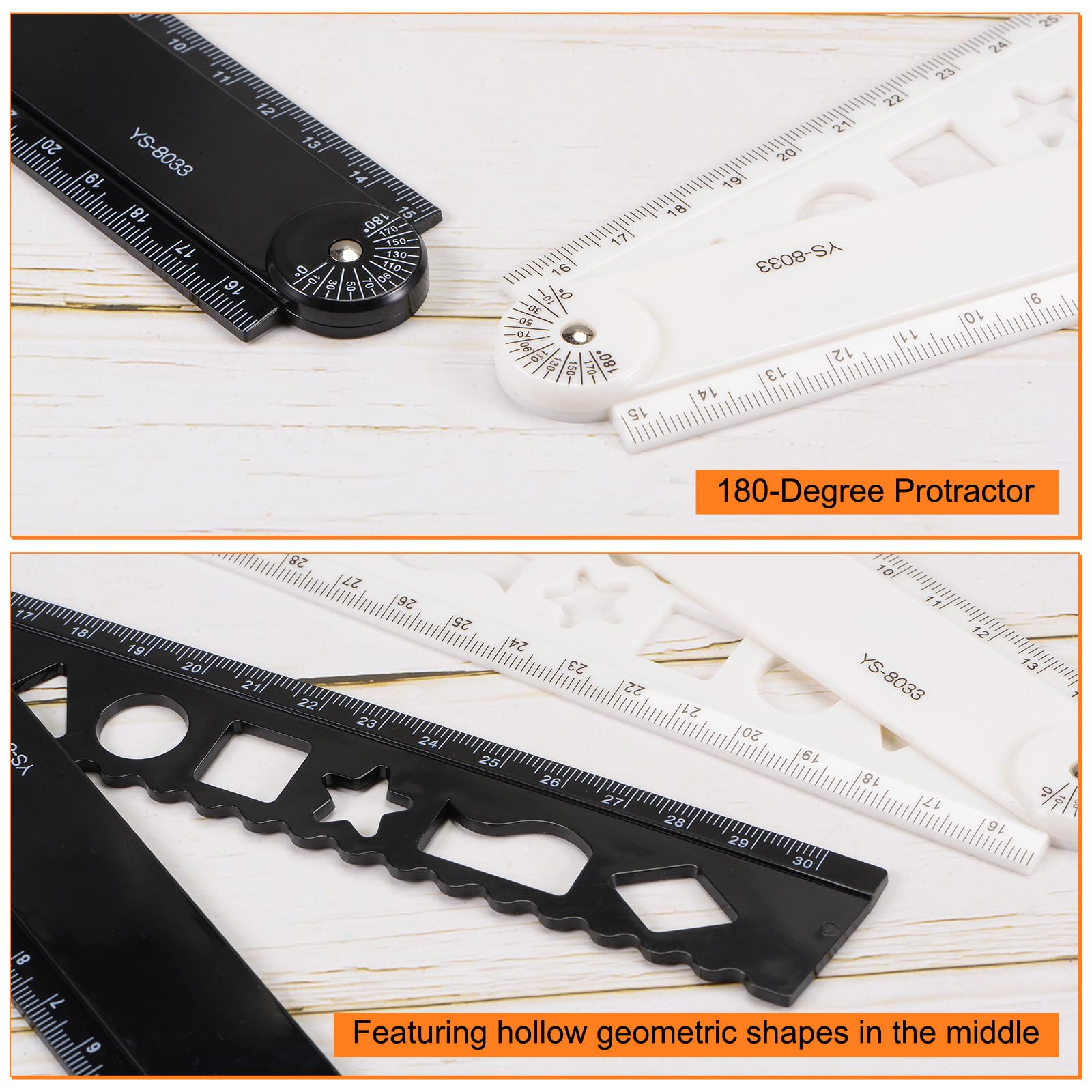 Foldable Ruler HARFINGTON Folding Straight Ruler 30cm Metric Aluminum ...