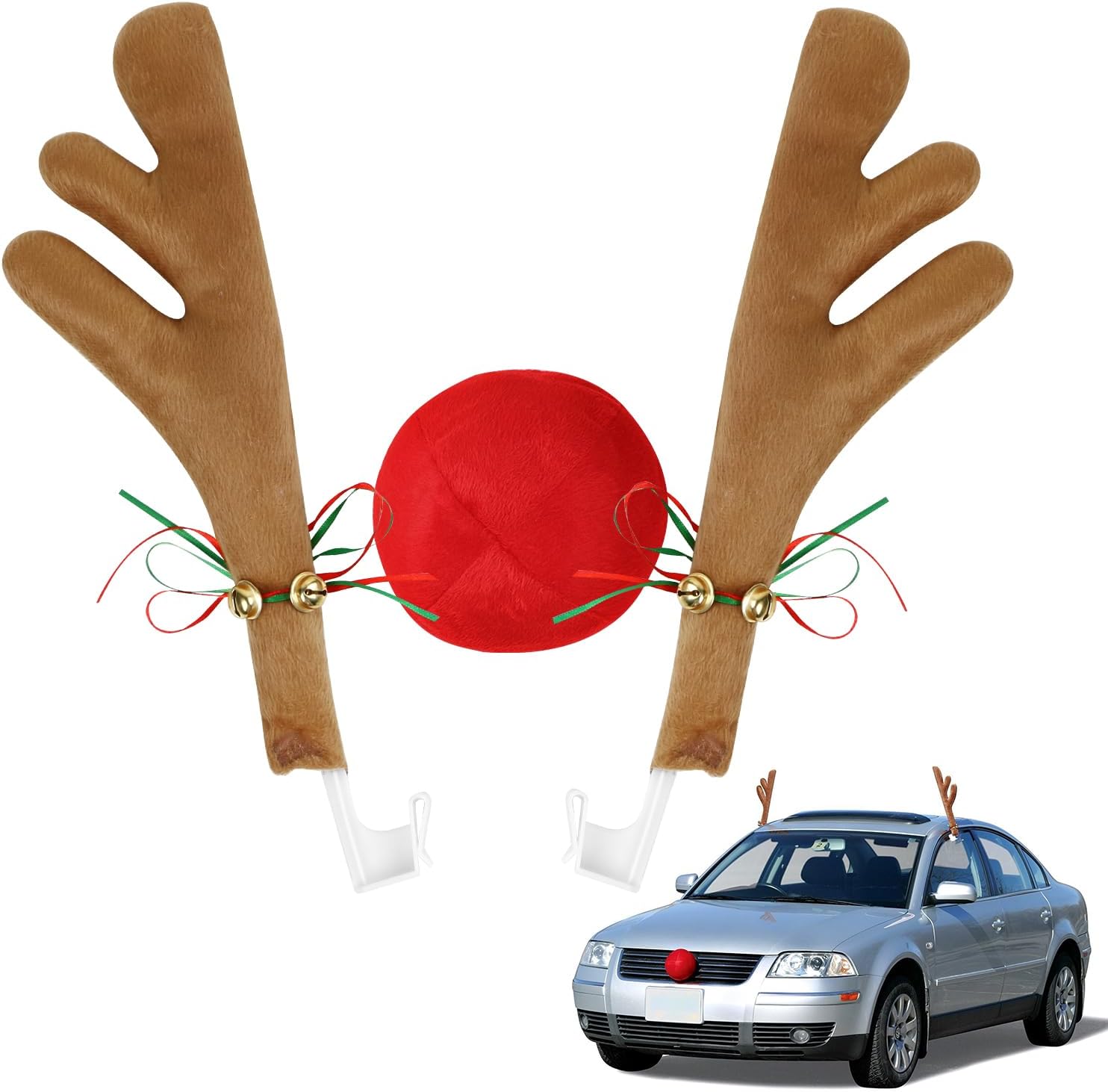 Amazon.com: Car Christmas Reindeer Antler Decorations, Vehicle ...