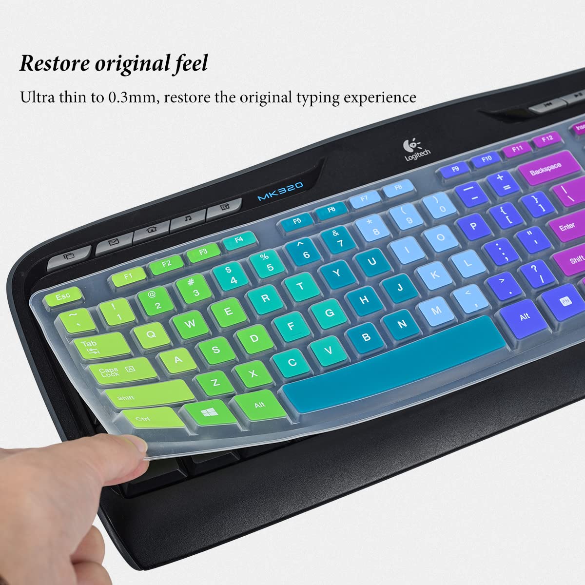 Snapklik.com : Keyboard Cover For Logitech MK320 YR002/Y-R0009 Wireless ...