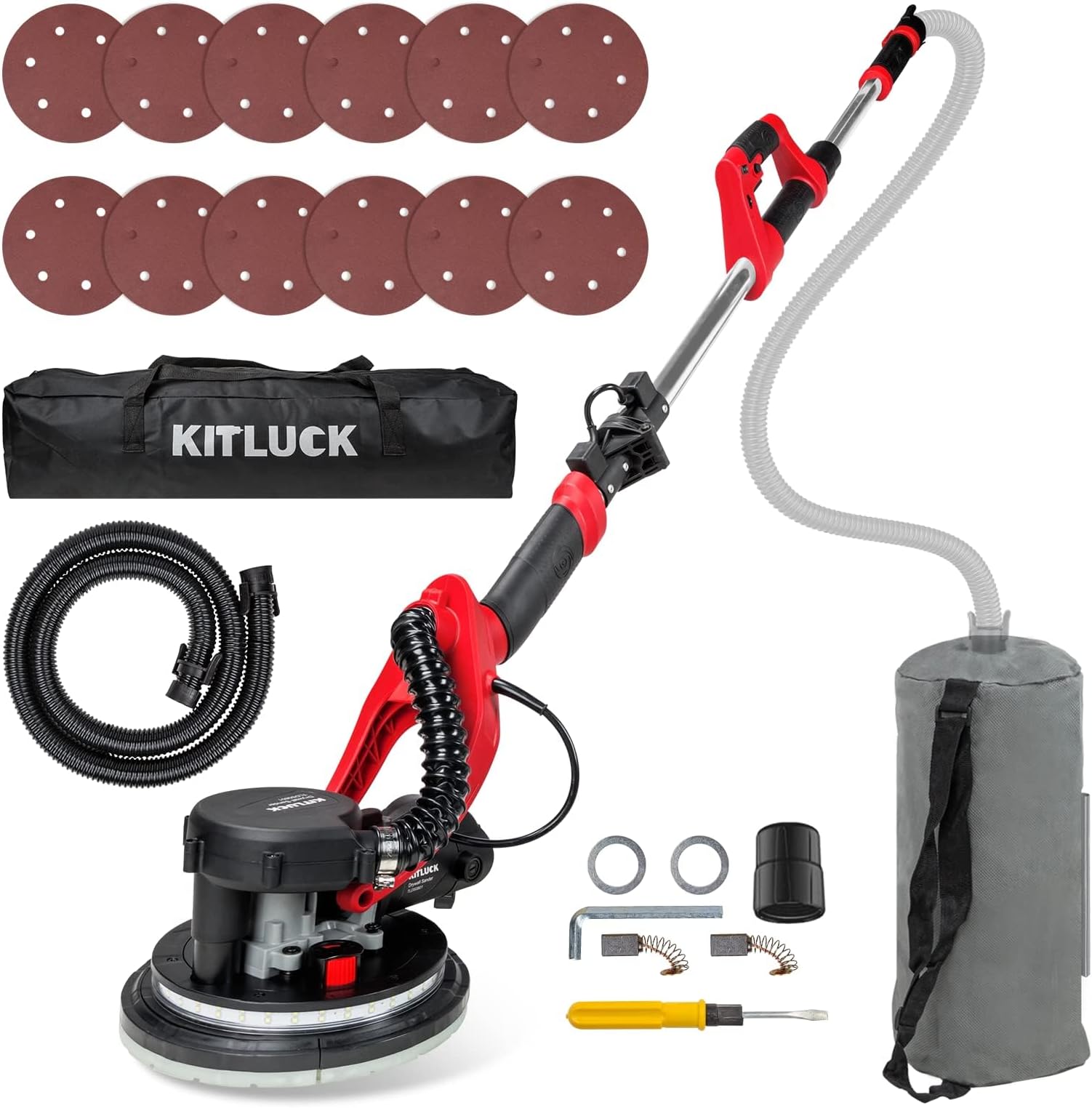 KITLUCK Drywall Sander, 780W Electric Drywall Sander with Vacuum ...