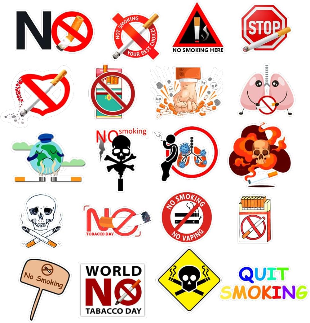 Amazon.com: No Smoking No Vaping Stickers Thick Gel Clings,Window Gel ...