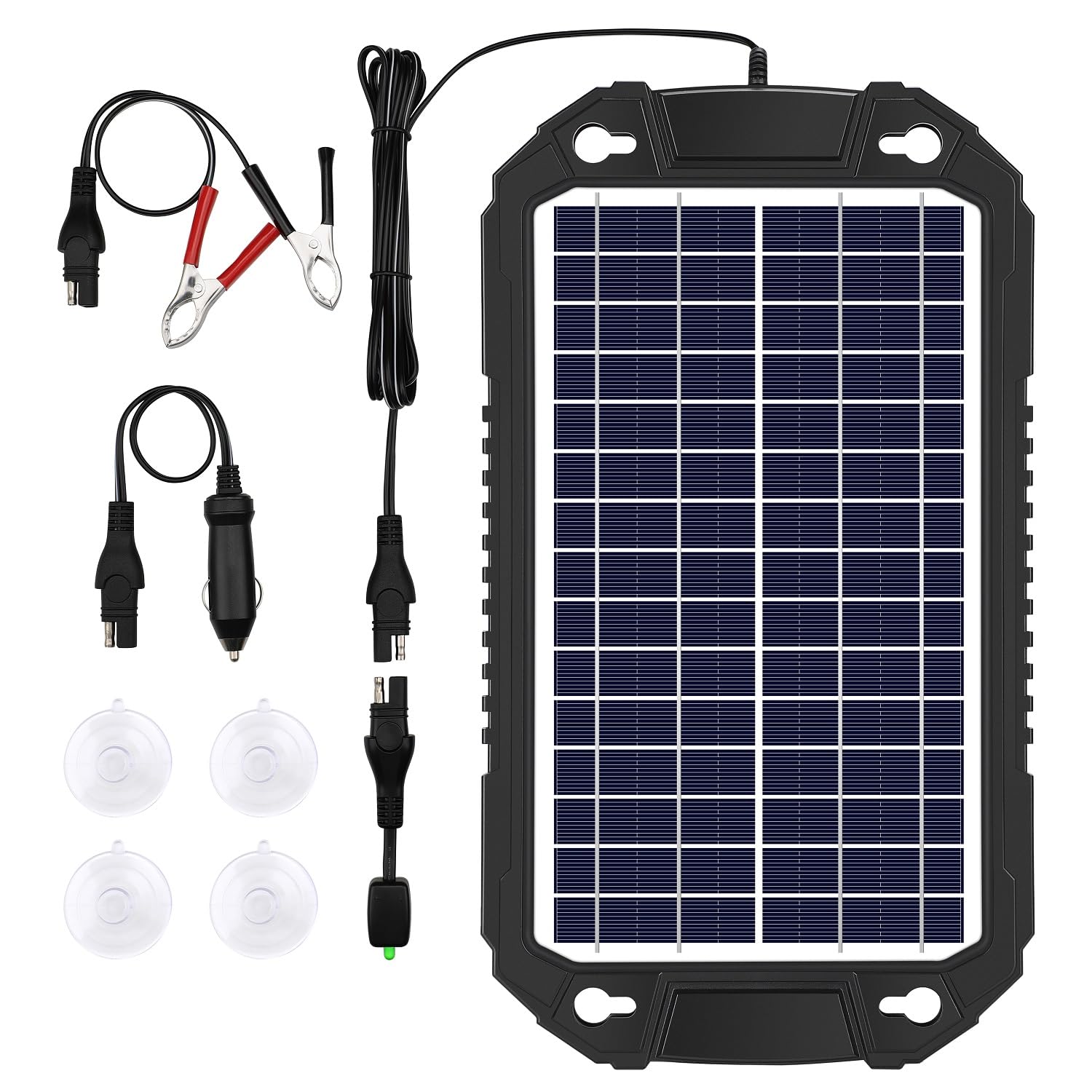 Amazon.com: Sunway Solar Car Battery Trickle Charger & Maintainer 8W ...