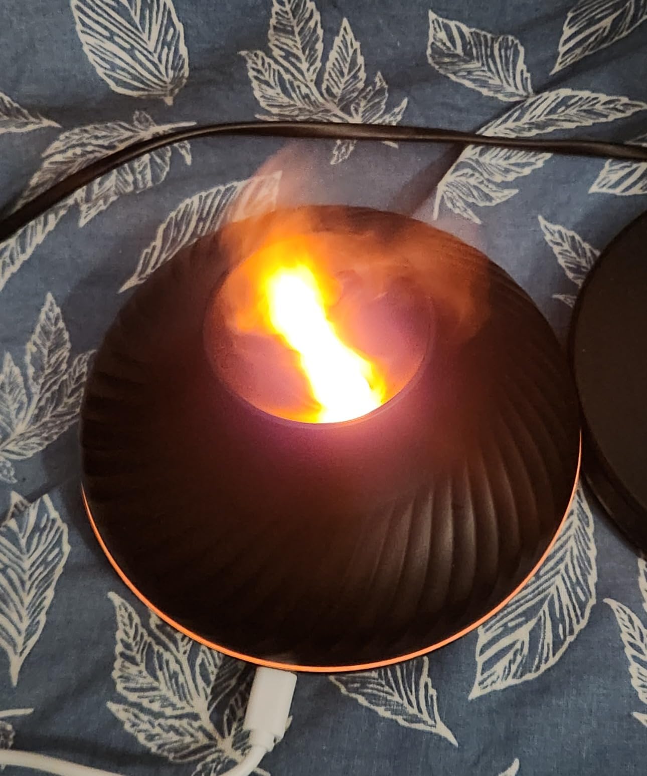 AuraDecor Aromatherapy Essential Oil Volcano Shape Diffuser with Flame ...