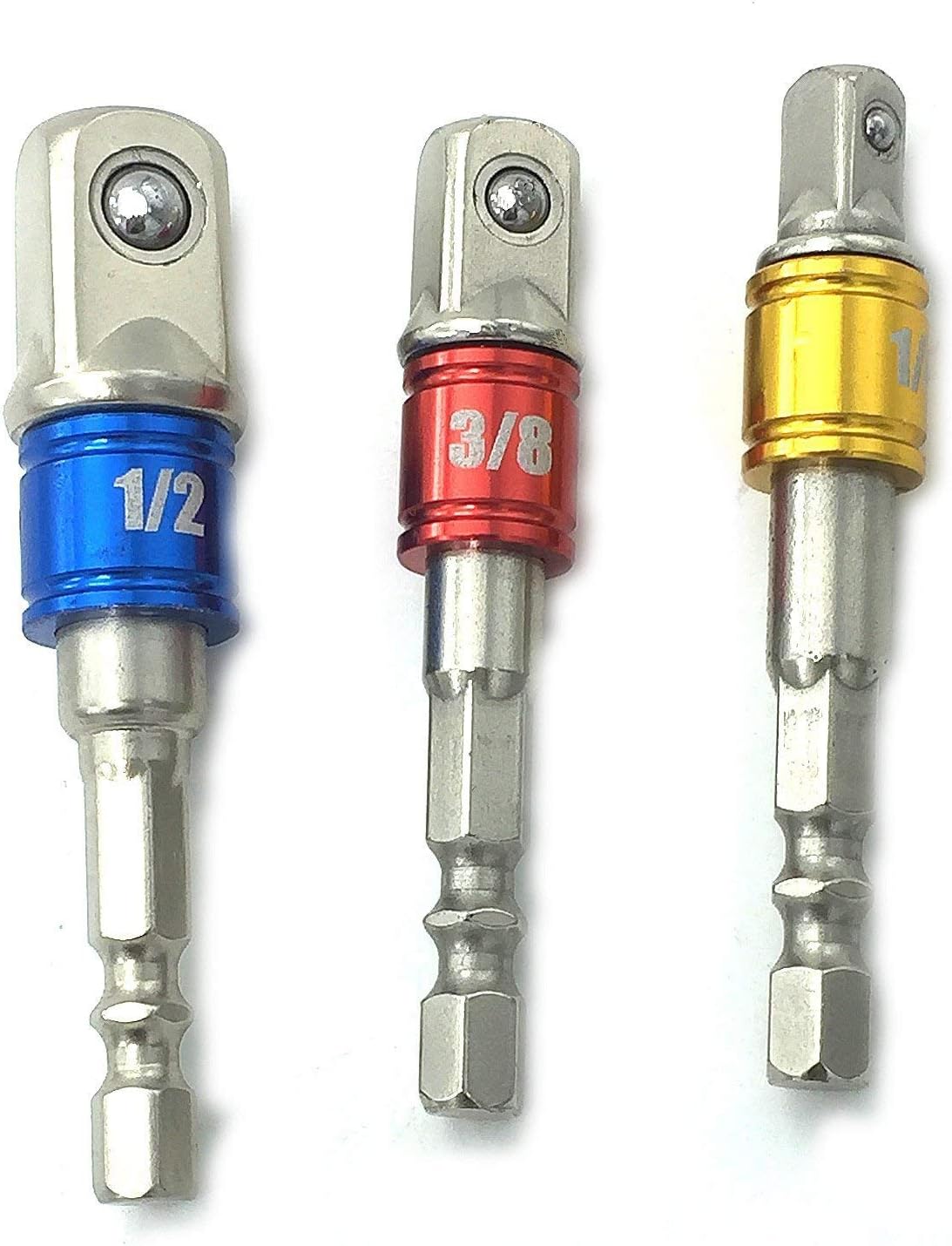 Amazon.com: PANOVO (3Pcs) Power Hand Tools Sockets Adapter sets, Hex ...