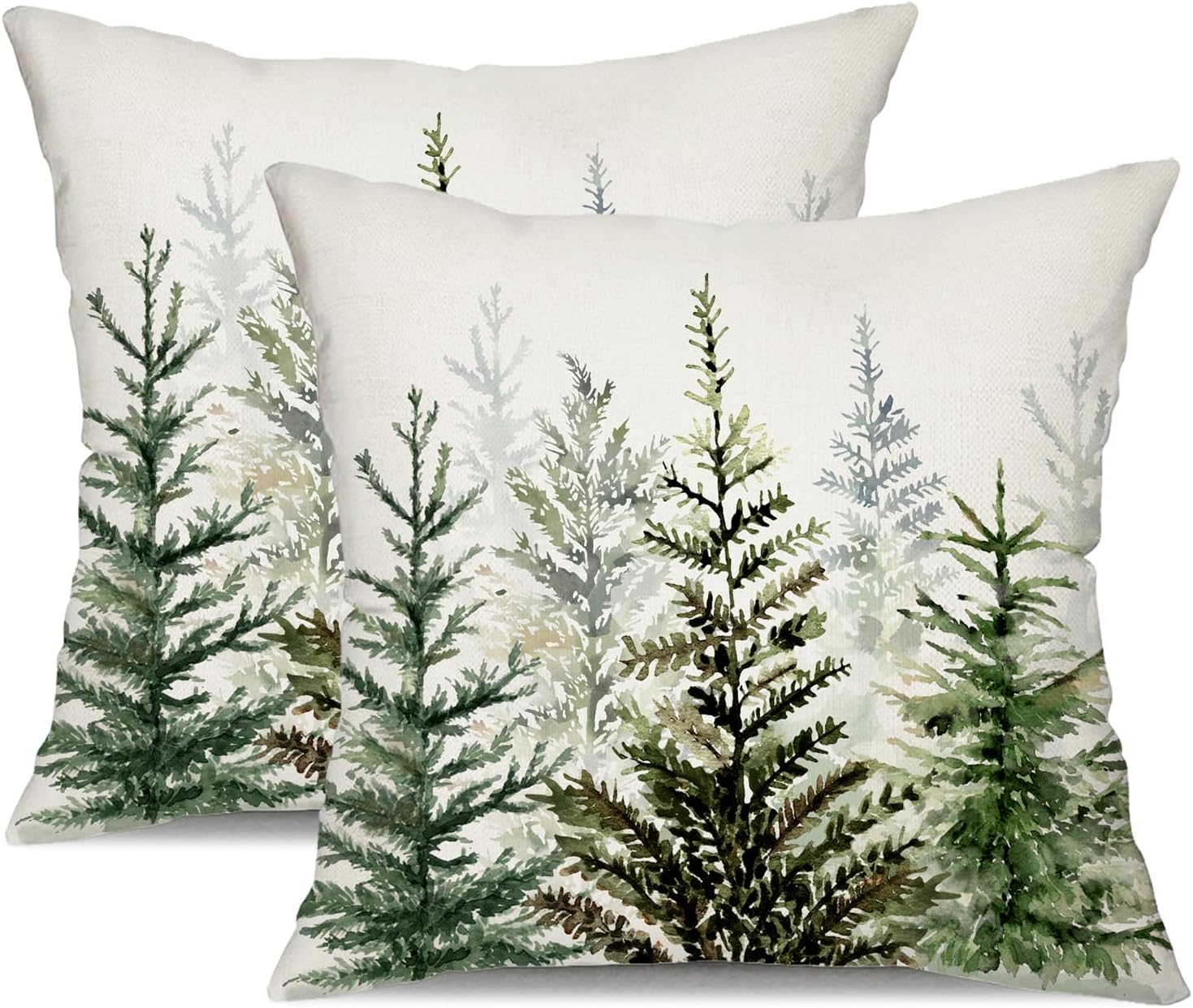 Amazon.com: Weston Ink Christmas Trees Pillowcase Xmas Winter Holiday ...