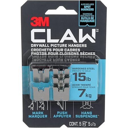 3M CLAW Strong Durable Drywall Picture Hanger (45 LB) - - Amazon.com
