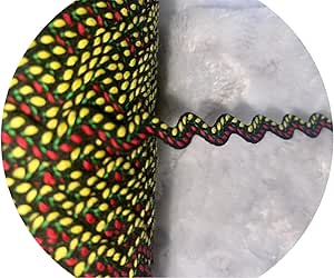 Amazon.com: 5 Yards Black Red Green Yellow Africa Cotton RIC Rac Sewing ...