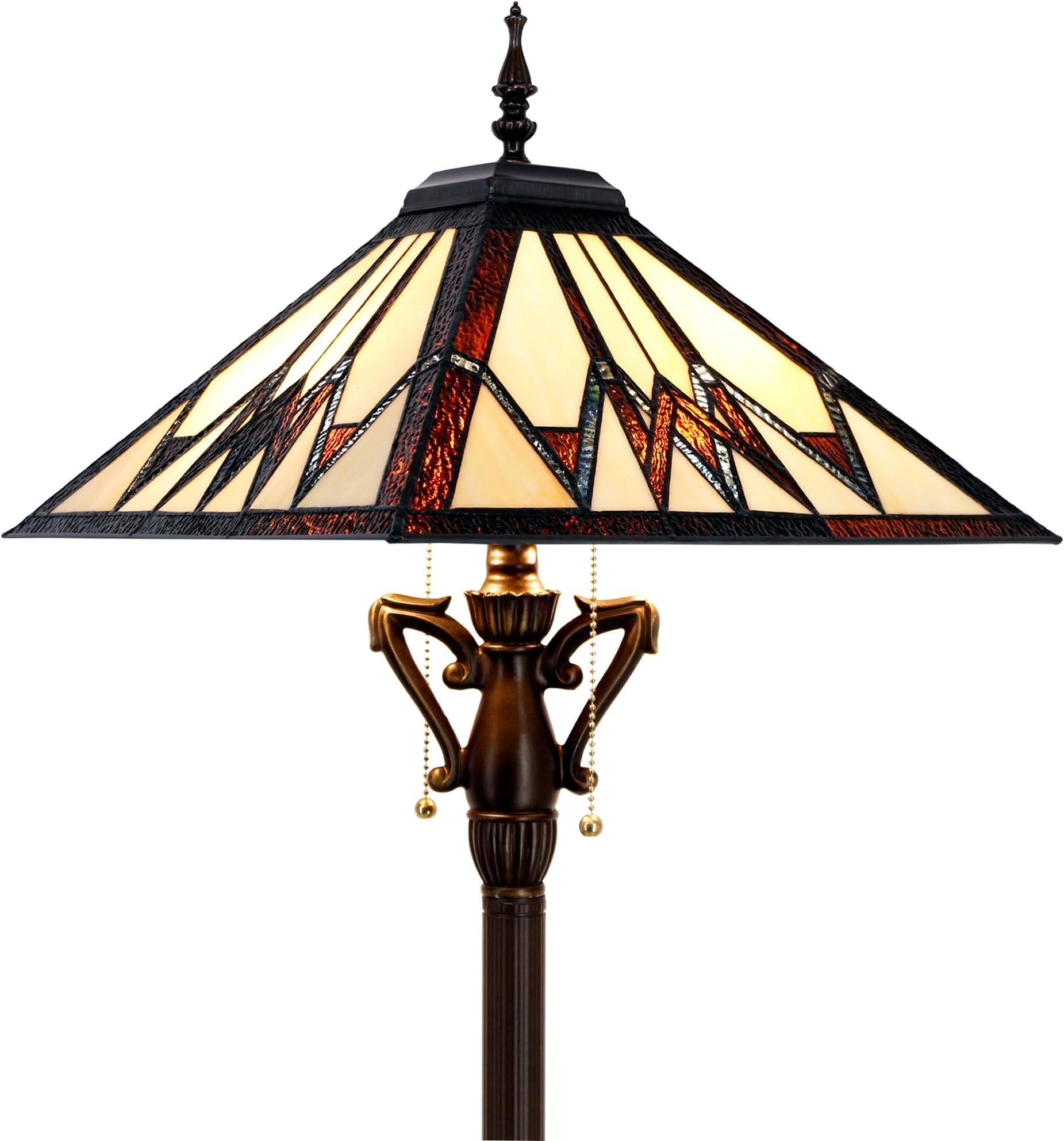 Serena D'italia Tiffany Floor Lamp and Table Lamp Set - Aztec Mission ...