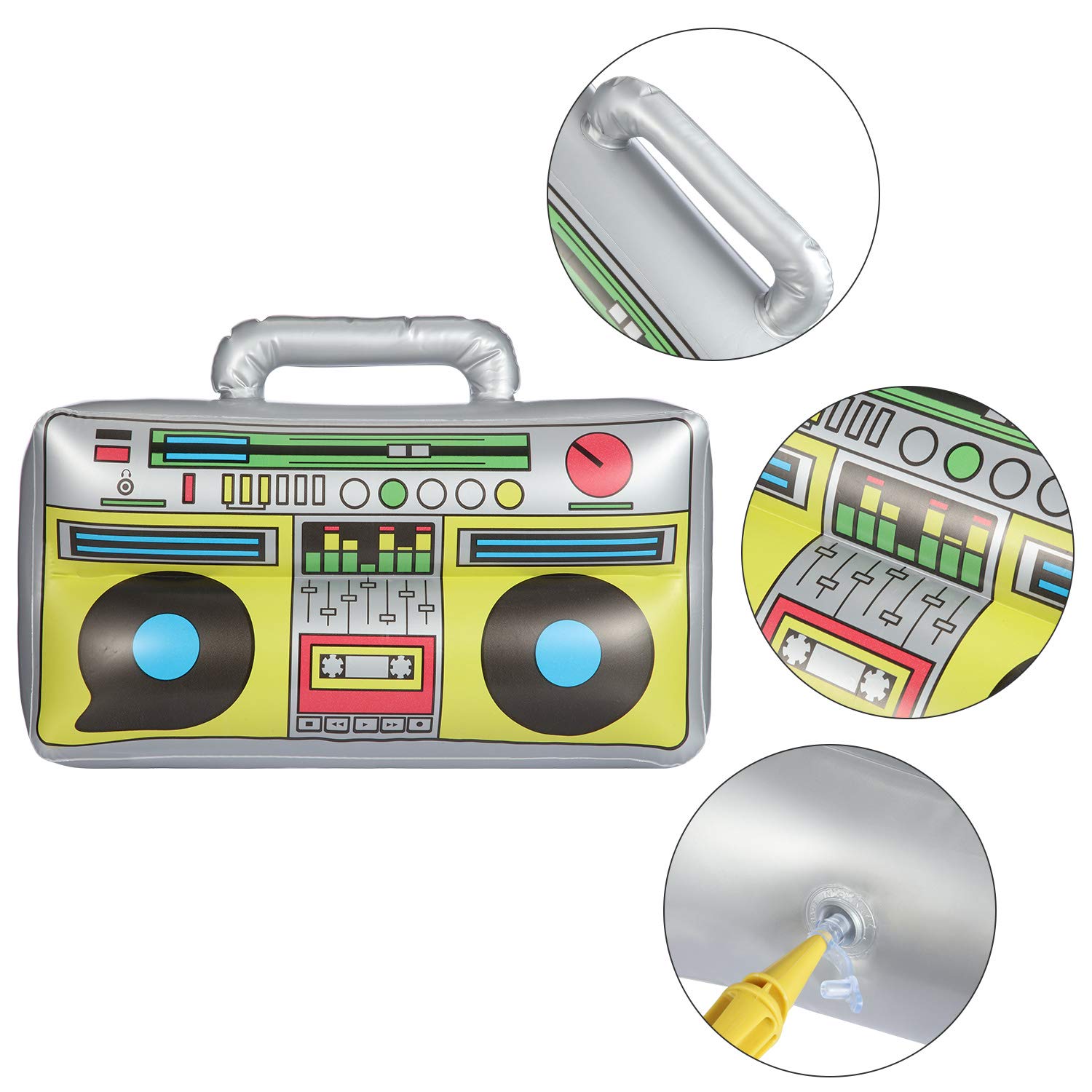 Snapklik.com : Meekoo Inflatable Boombox 16.5 Inches Inflatable Boom ...