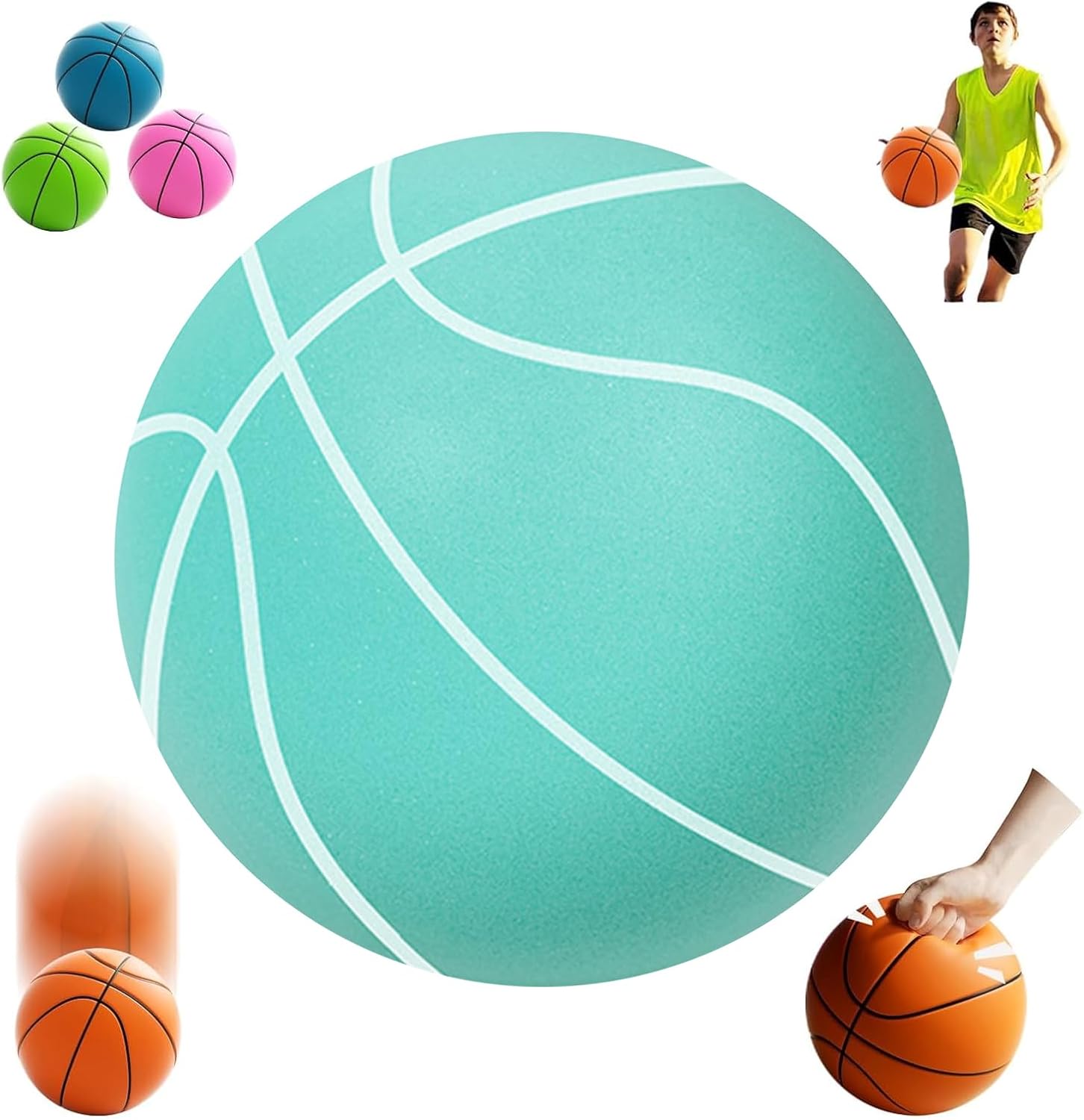 Amazon.com : Bidbory Foam Silent & Quiet Bounce Soft Basketball ...