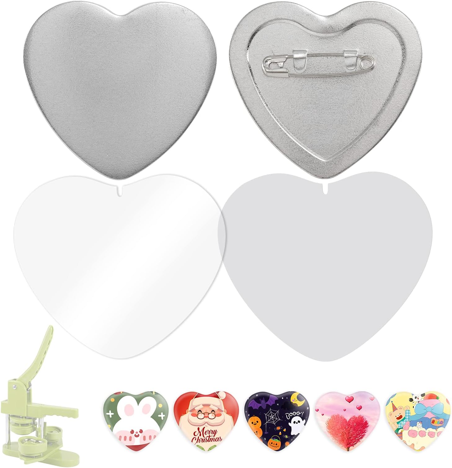 Amazon.com: MK.Bear Heart Button Maker Machine Replaceable Mold, DIY ...
