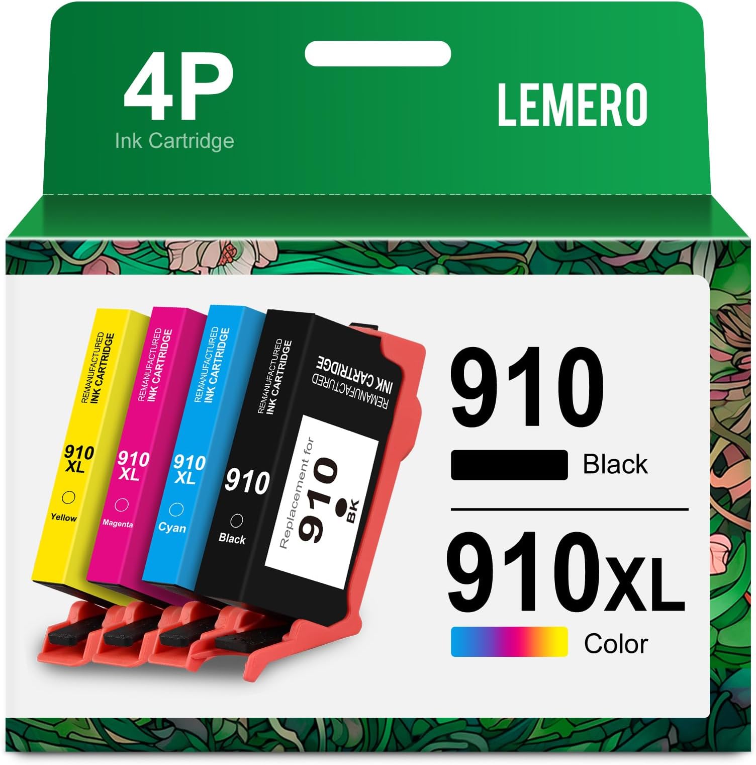 Amazon.com: LEMERO 910 Ink Cartridges for HP Printers Replacement for ...