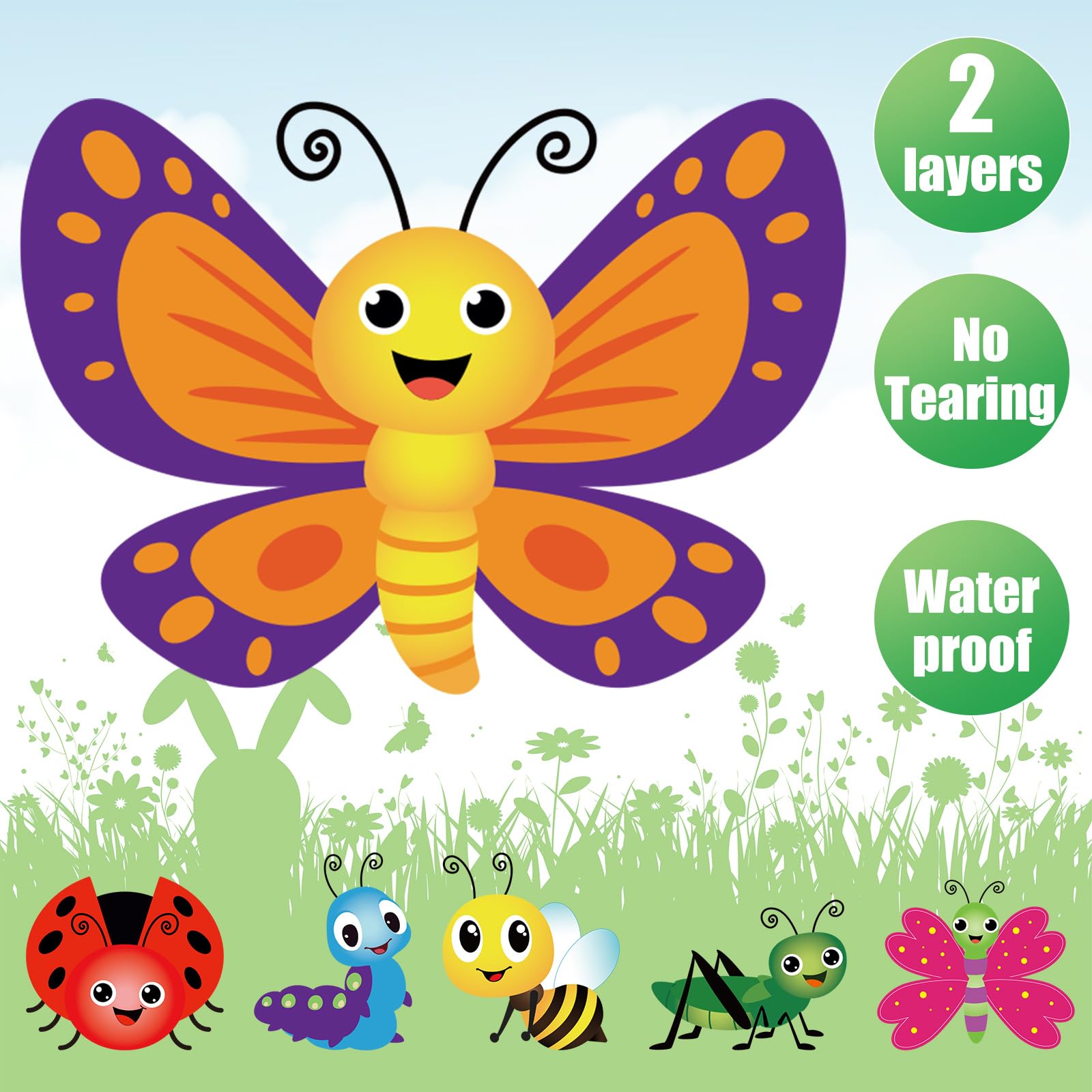 Snapklik.com : 90 Pcs Summer Theme Bugs Cutouts Classroom Bulletin ...