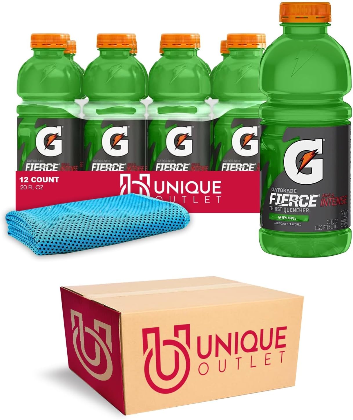 Amazon.com : Gatorade Fierce, Green Apple, 20 Ounce Bottles (Pack of 12 ...