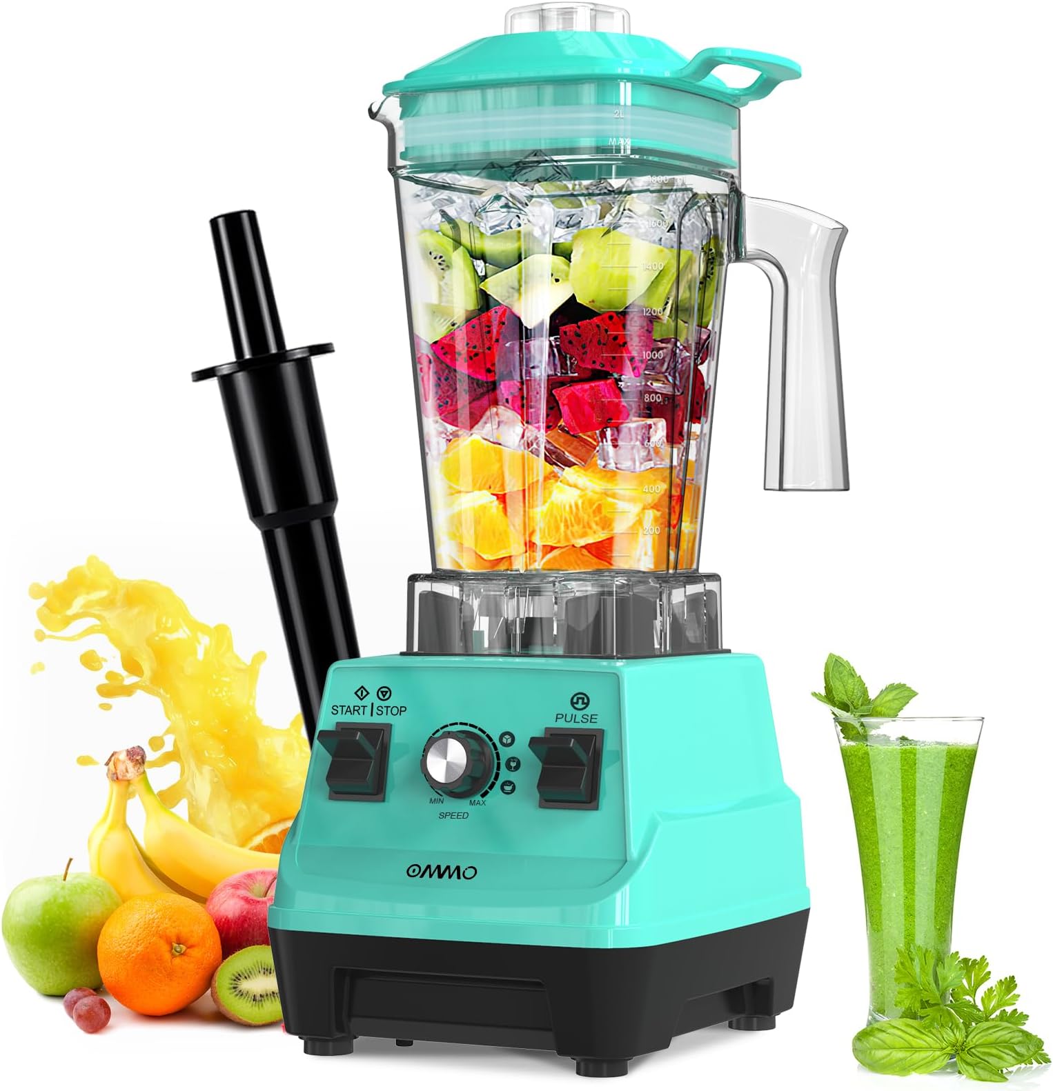 Amazon.com: Brentwood JB-220PR Plastic Jar 12-Speed + Pulse Blender ...