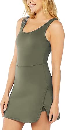 Amazon.com: Balance Collection Womens Peri Active Tennis Dress, Agave ...