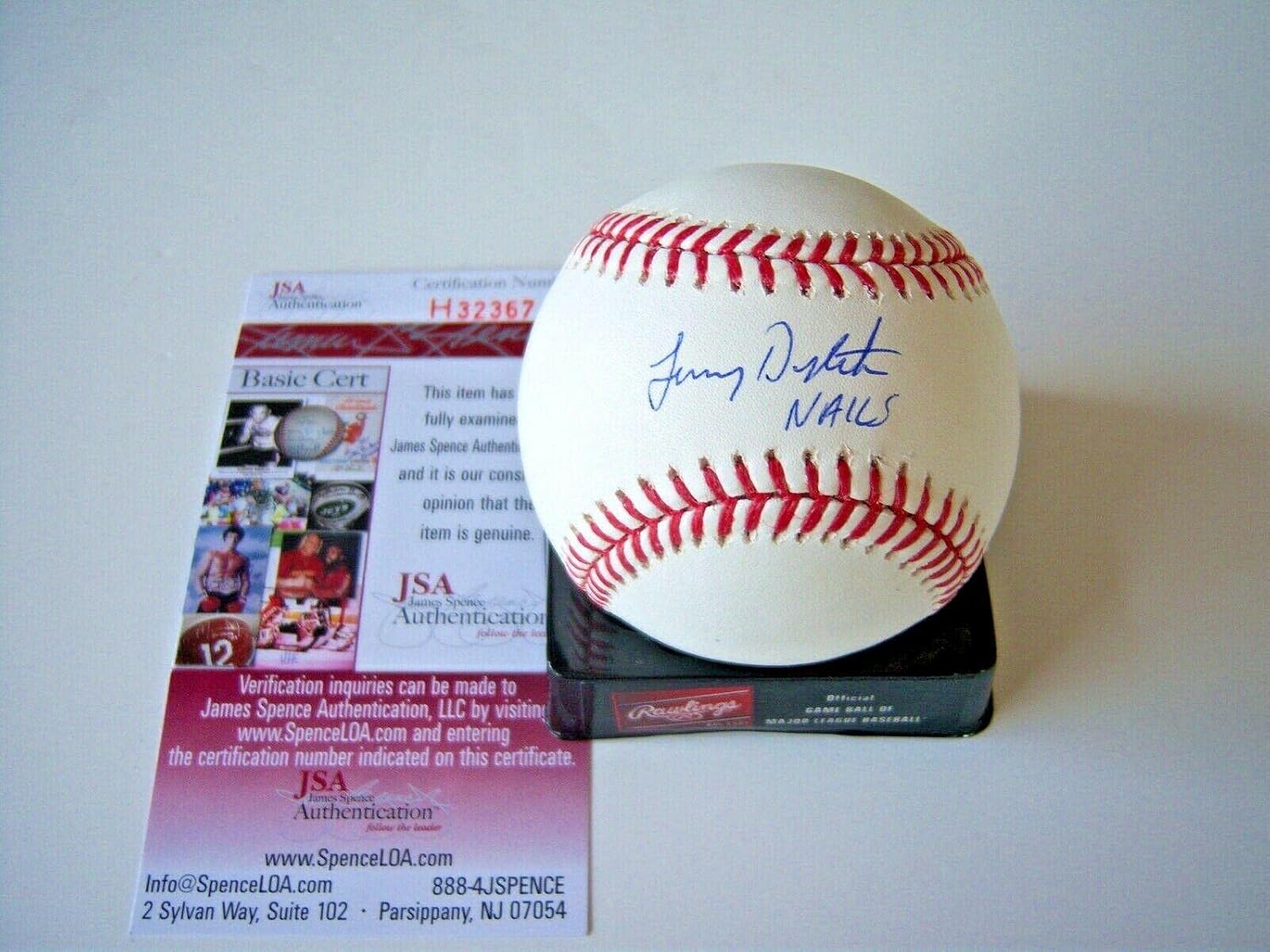 Lenny Dykstra,nails Philadelphia Phillies Jsa/coa Signed Mlb Baseball ...