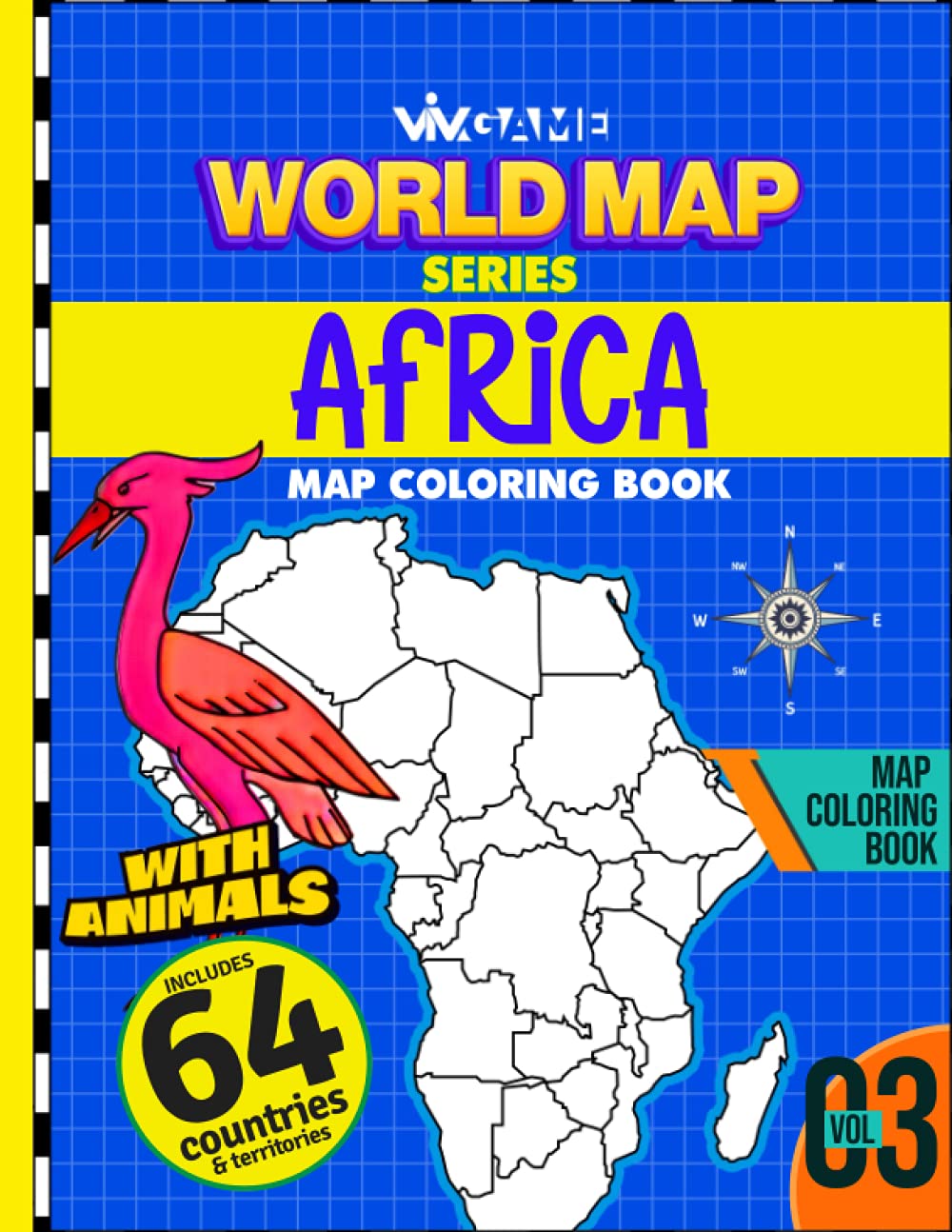 Africa Map Coloring Book World Map Series Volume 03 Geography ...