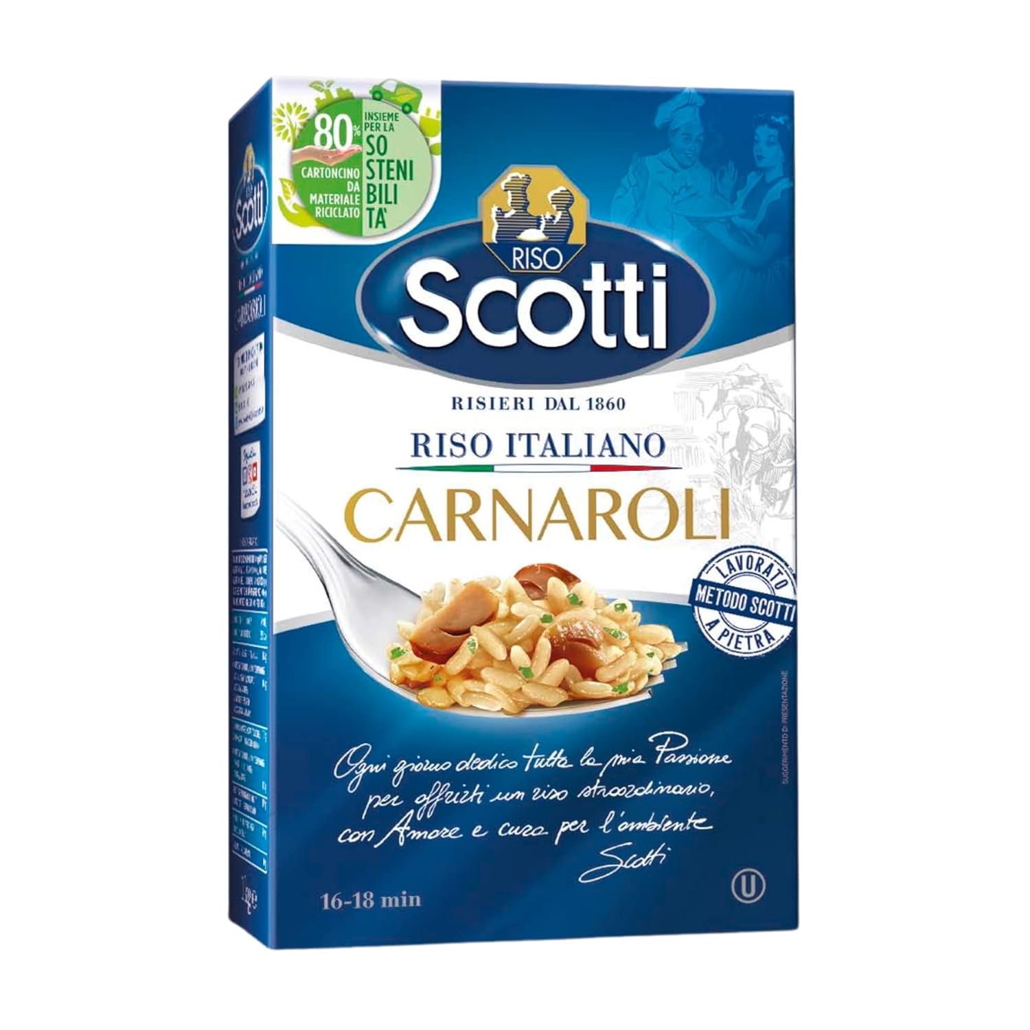 Scotti Riso Carnaroli Premium Italian Rice for Risotto, Product of ...