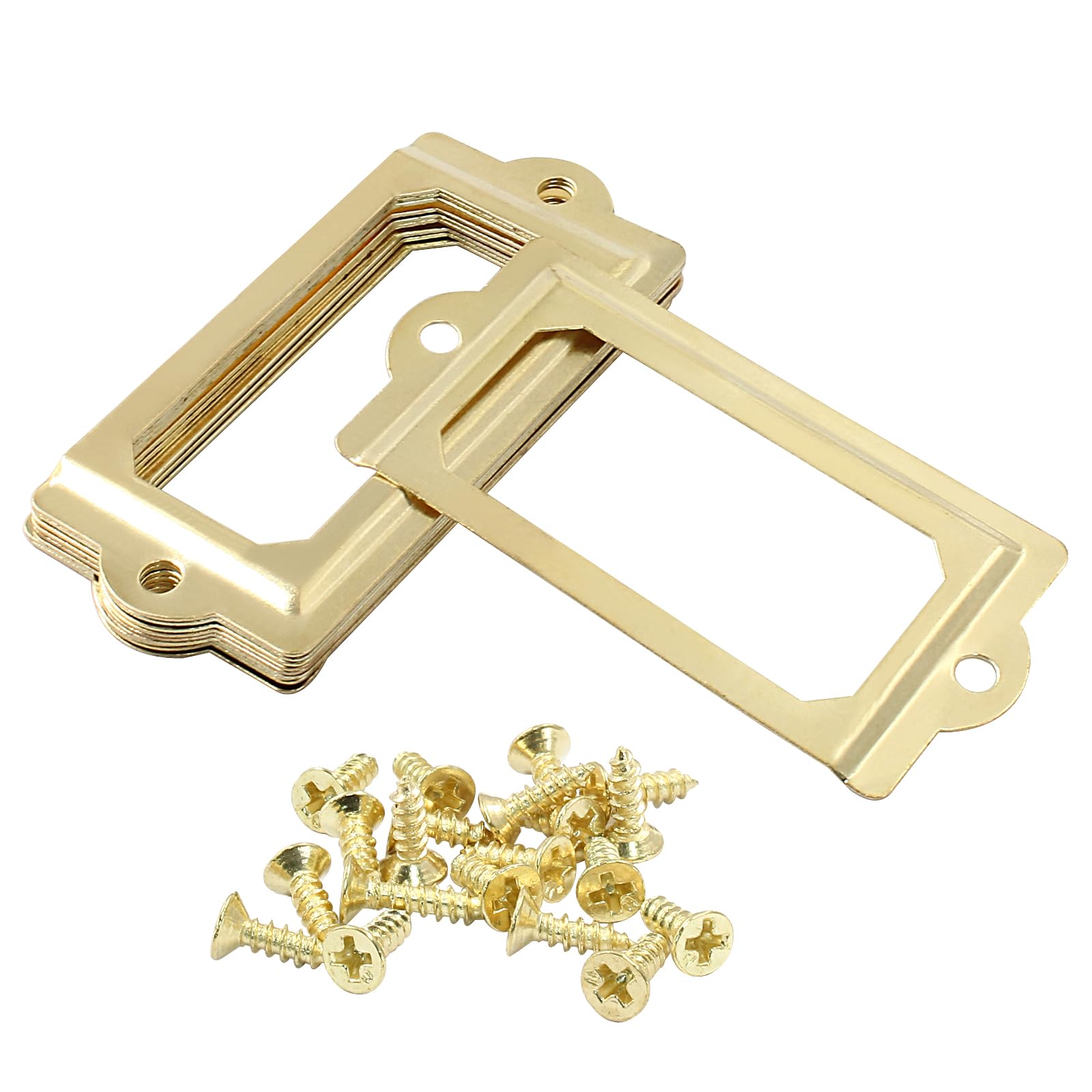 Amazon.com: Unlorspy 10Pcs Antique Metal Name Card Frame,70 x 33mm ...