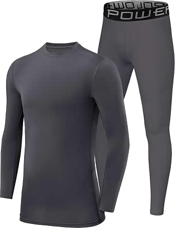 Amazon.com: PowerLayer Skins for Boys Kids Base Layer Thermal Long ...