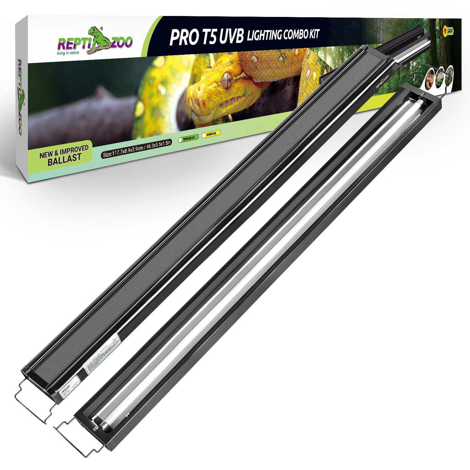 Reptile Uvb Light Fixture Hygger Zoo T5 Ho UVB Lighting Combo Kit