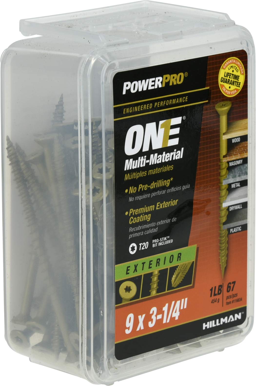 Power Pro Premium One Multi-Material Flat Head Screws, Epoxy Coated ...