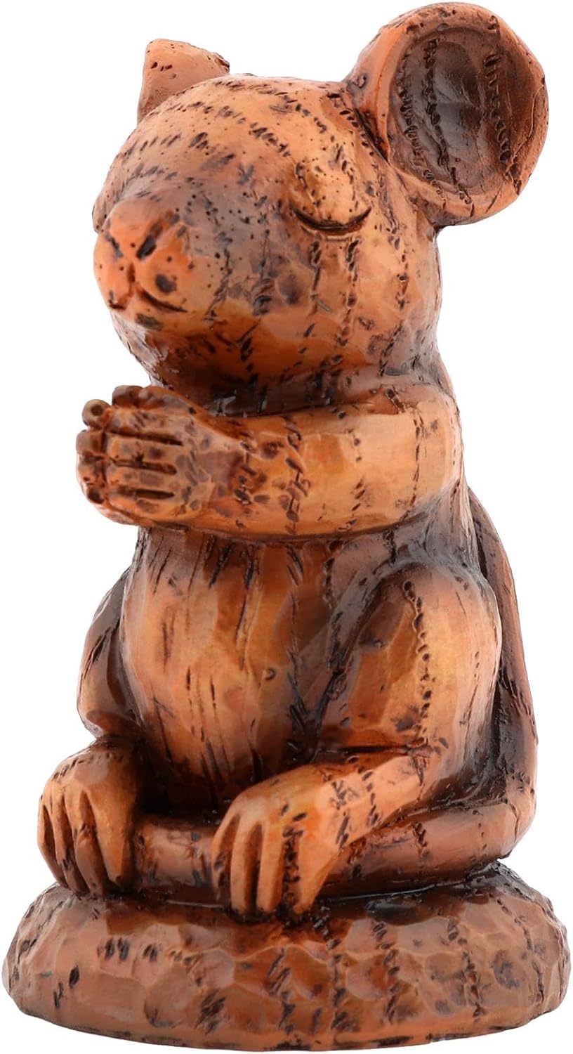 Amazon.com: Resin Statue Mouse Praying Handmade Mice Carving Unique ...