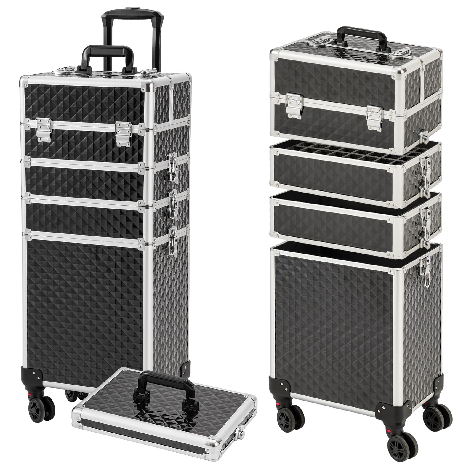 Amazon.com: Leeora&Leekoo Portable Multi-Storey Nail Case for Nail Tech ...