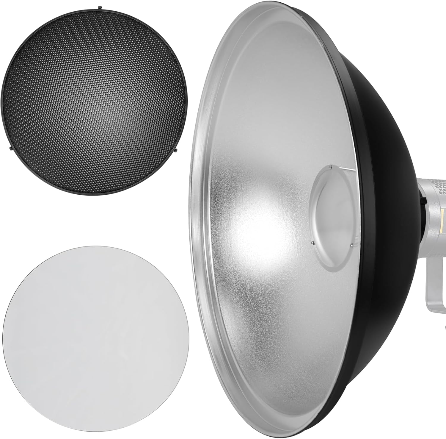 Amazon.com : 21.6"/55cm Beauty Dish Bowens Mount, Light Reflector ...