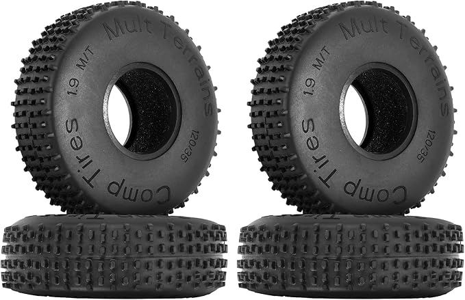 Amazon.com: INJORA 1.9 Wheel Tires - Multi Terrains Comp Pins Tires for ...