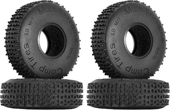 Amazon.com: INJORA 1.9 Wheel Tires - Multi Terrains Comp Pins Tires for ...