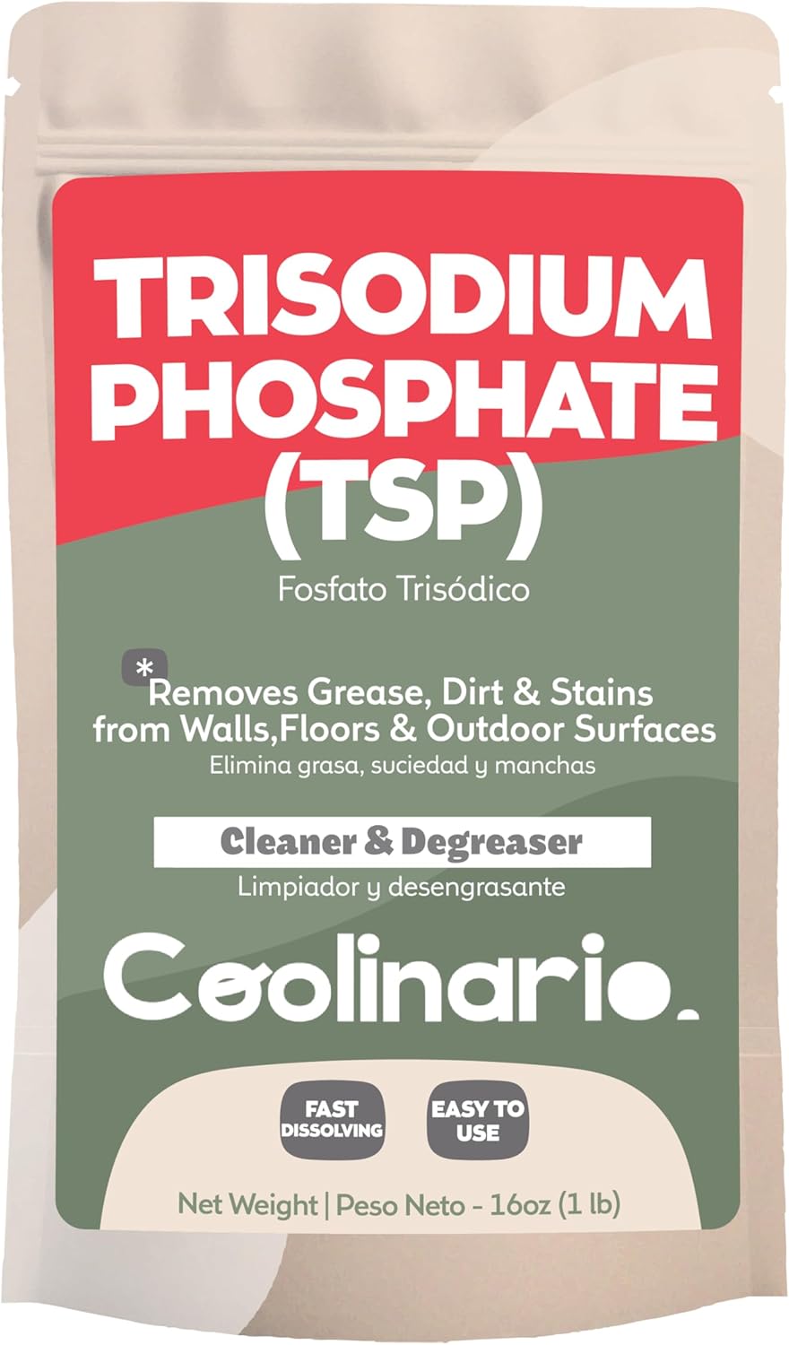 Amazon.com: Coolinario Trisodium Phosphate - TSP Cleaner (1 LB) Heavy ...