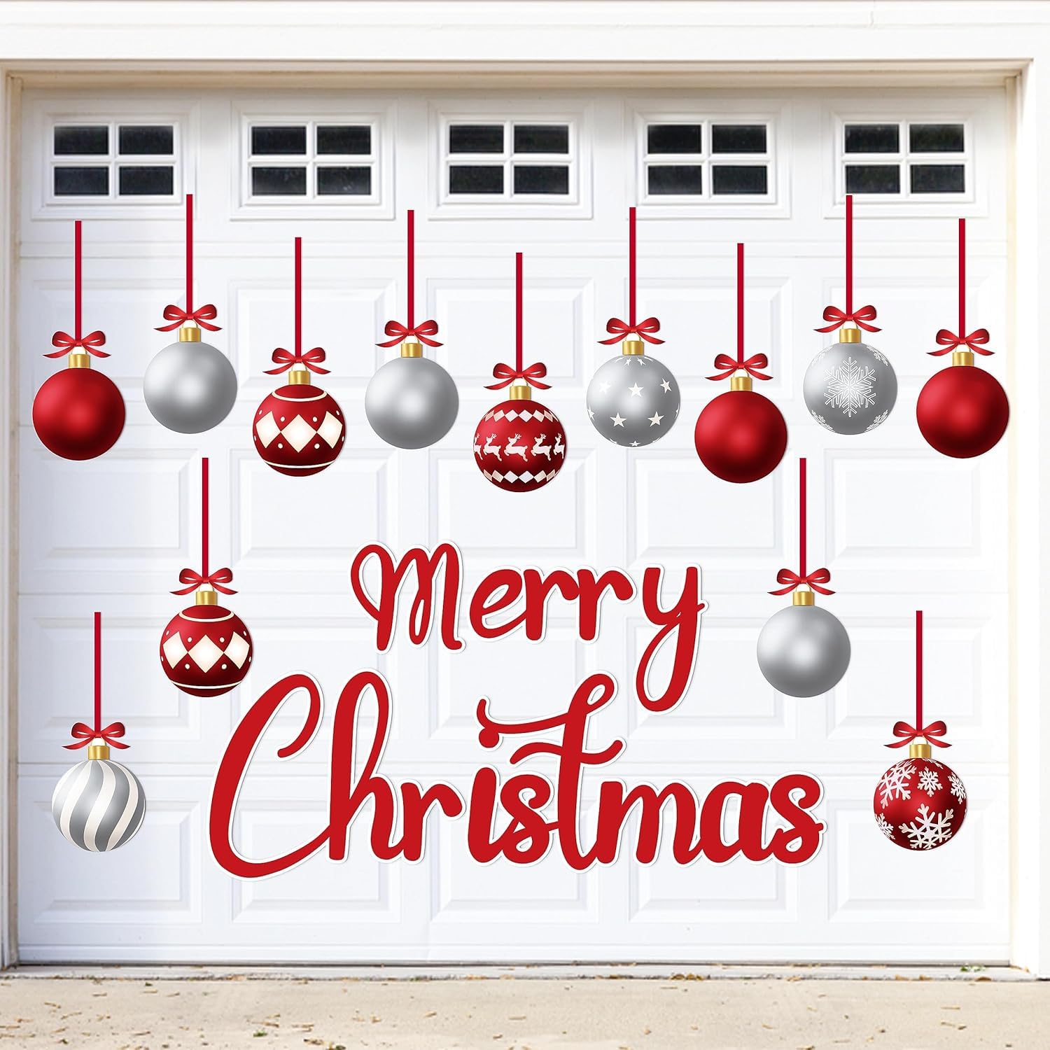 KAHEIGN 31Pcs Christmas Garage Door Magnets, 19CM Merry Christmas ...
