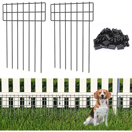 Amazon.com : Bepatio 12 Pack Garden Fence Animal Barrier Fence, Dog ...