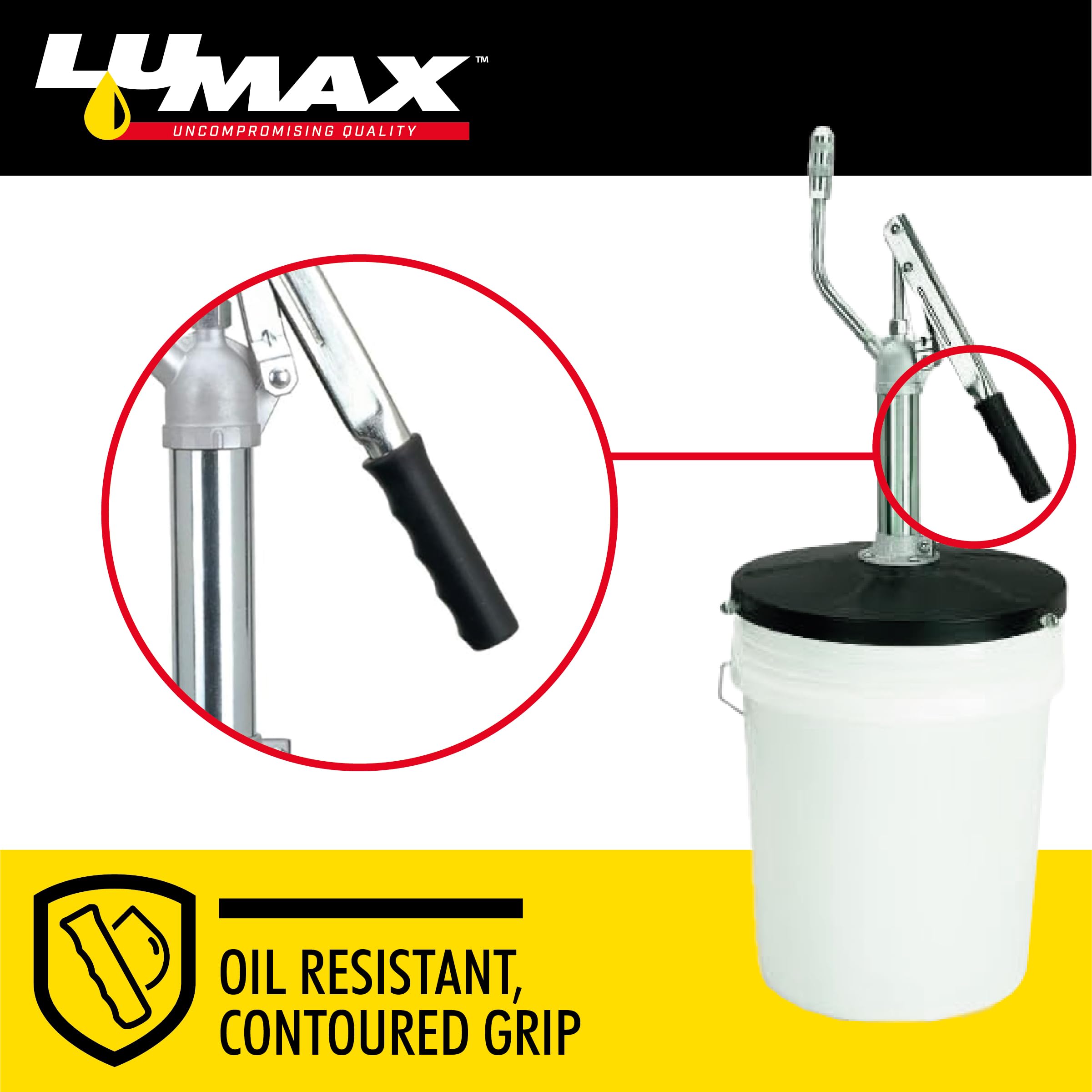 Snapklik.com : LUMAX LX-1302 Black 18" 25-50 Lbs/5 Gallon Grease Gun ...